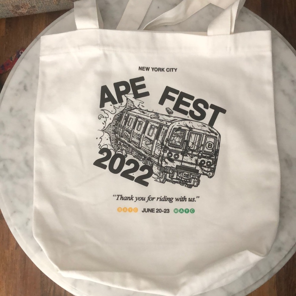 Ape Fest 2022 Byac White Tote Bag Bored Ape - Gem
